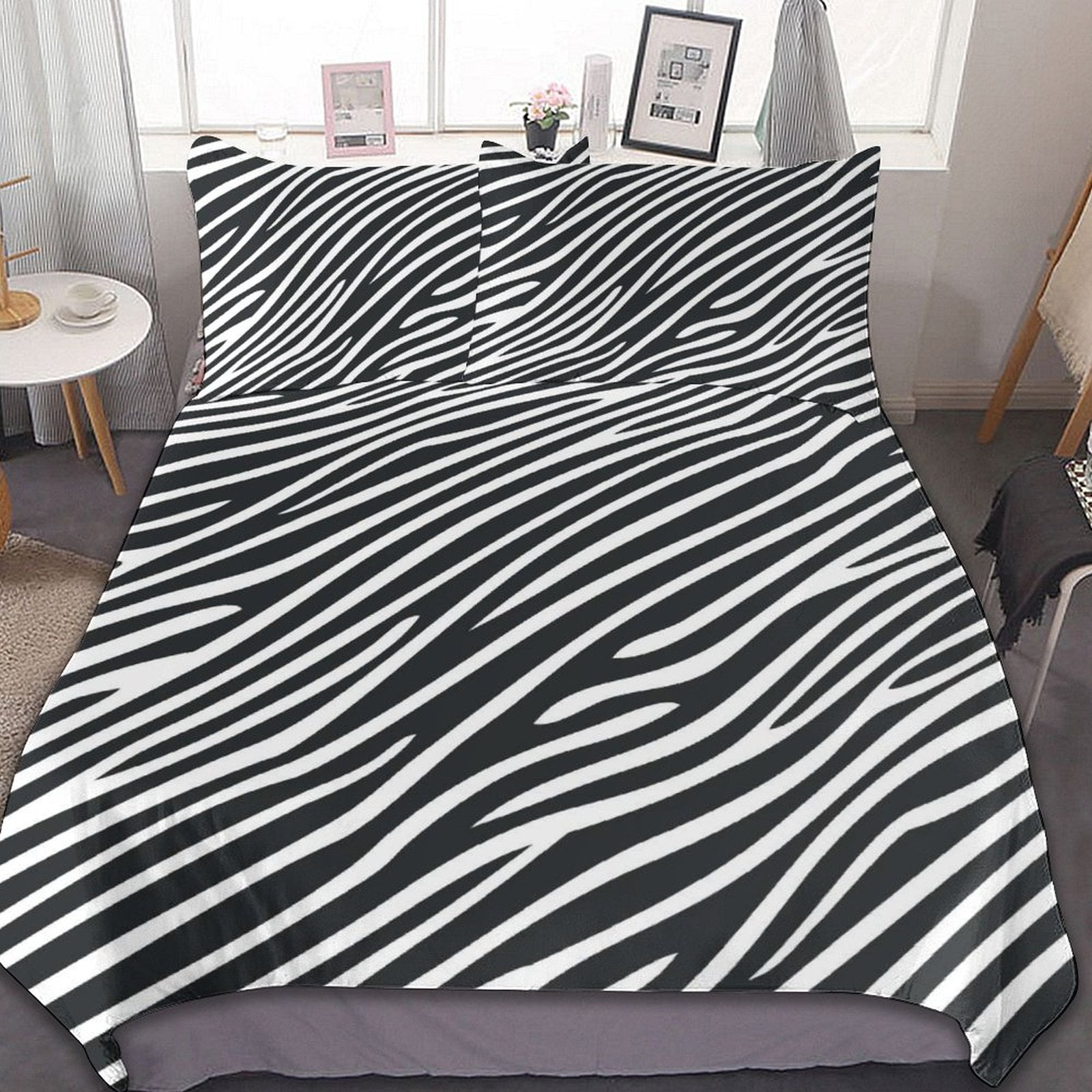Zebra Stripes Queen Bedding Sets 3 Piece (1 Quilt Cover, 2 Pillow ...