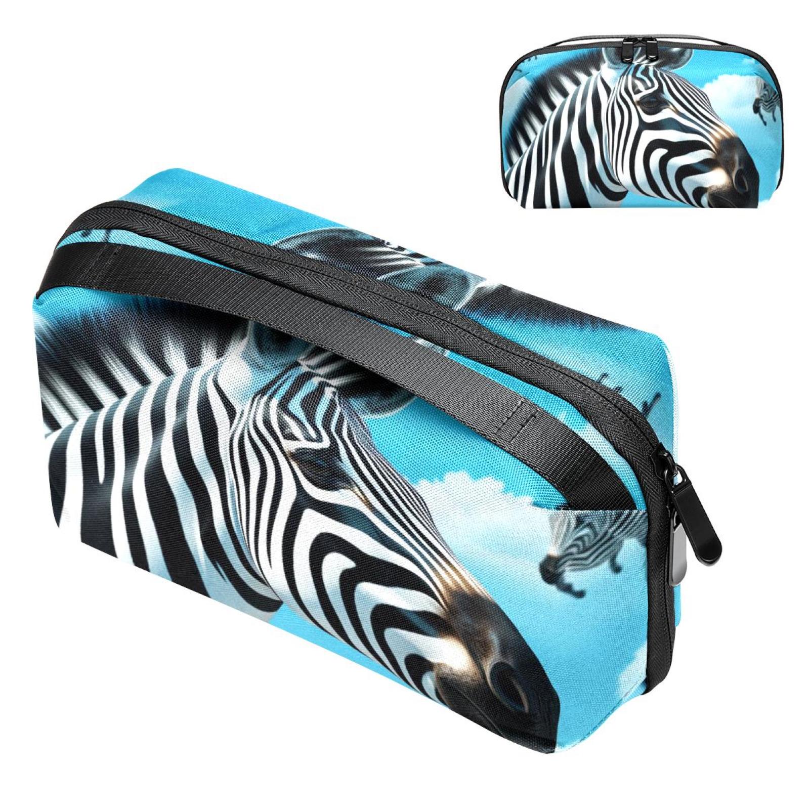 Zebra Travel Organizer Cable Wire Cord and Cable Charger Bag Waterproof ...