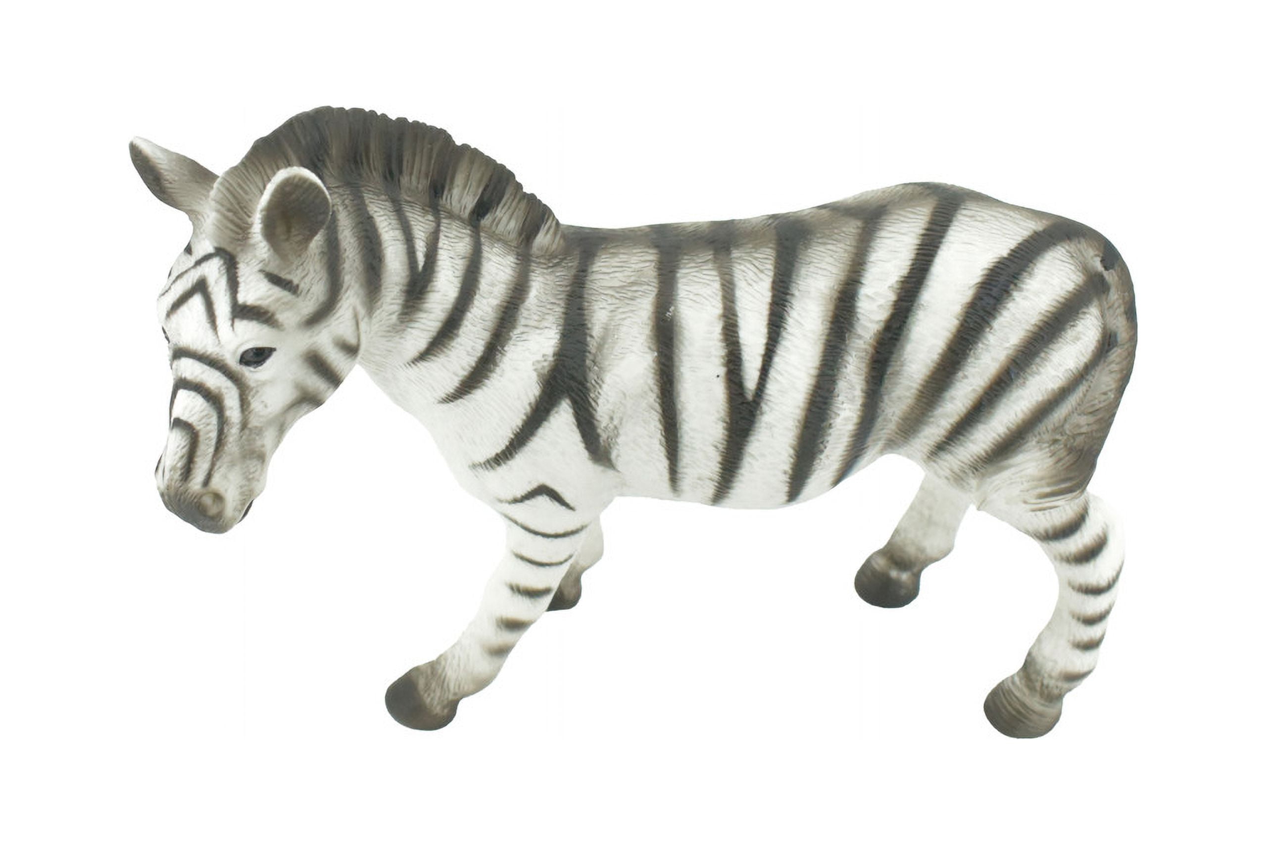 Zebra, Very Large, Soft Rubber Animal, Educational, Toy, Kids ...