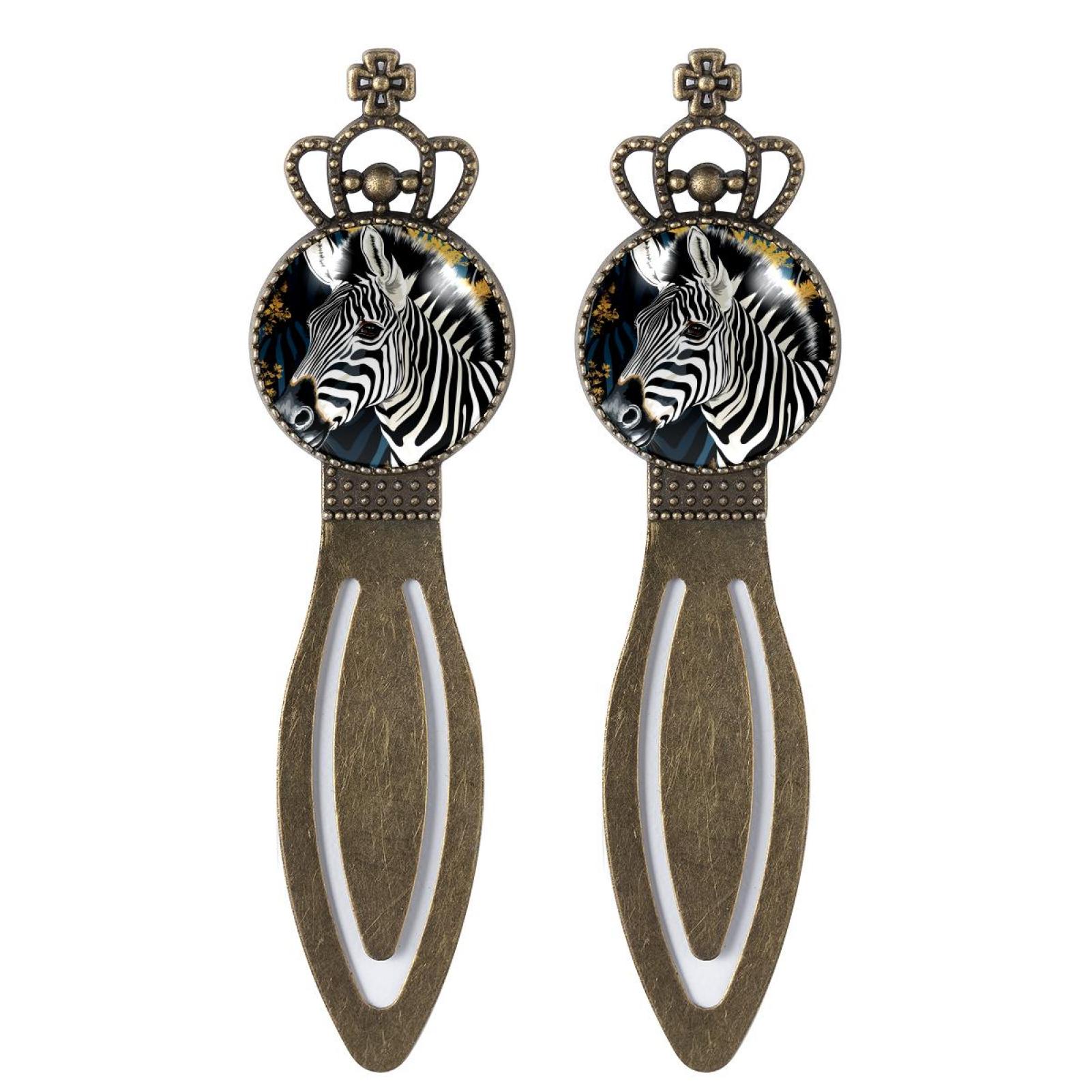 Zebra Vintage Copper Crown-Shaped Bookmarks: Stainless Steel Reading ...