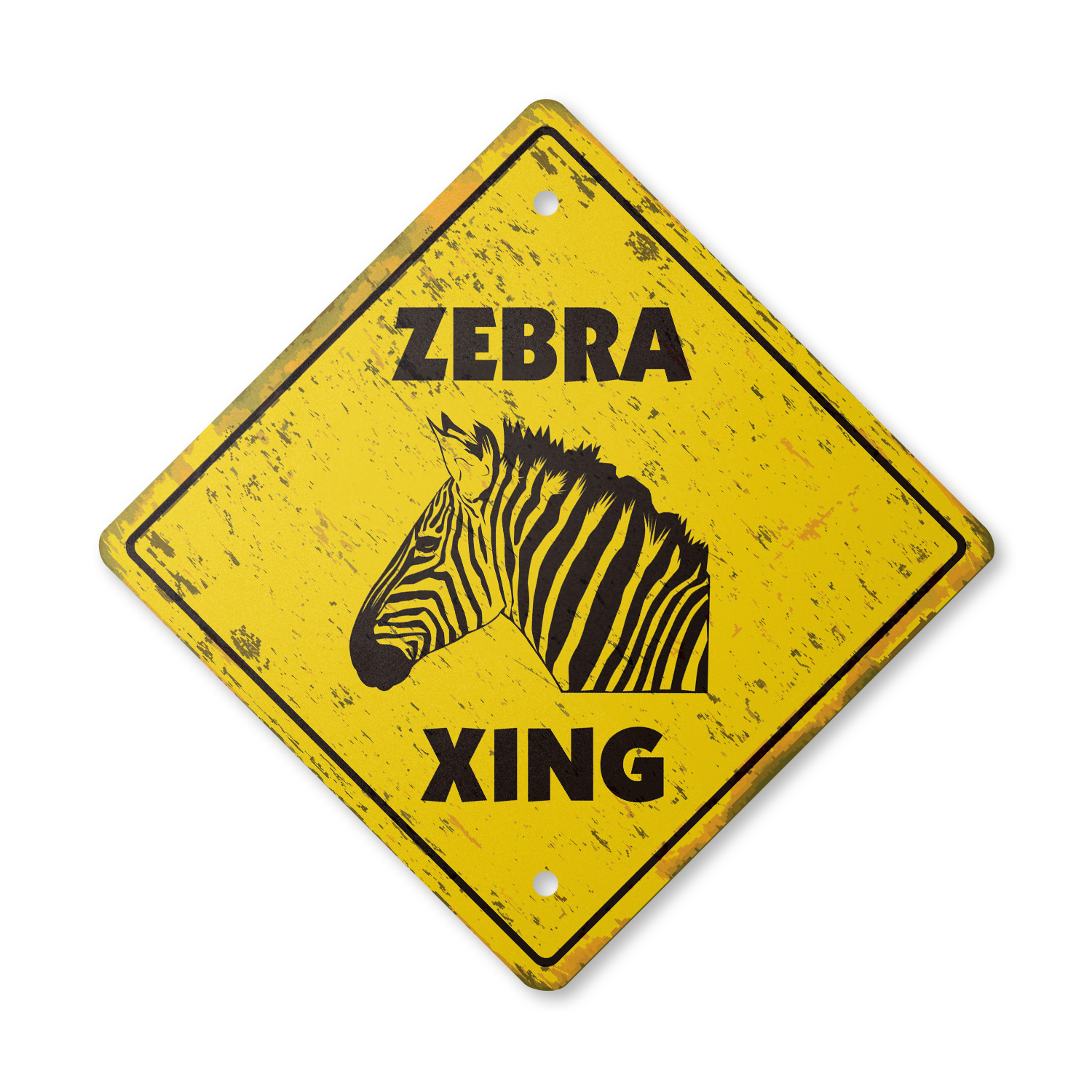 Zebra Vintage Crossing Sign Zone Xing | Indoor/Outdoor Plastic | 14 ...