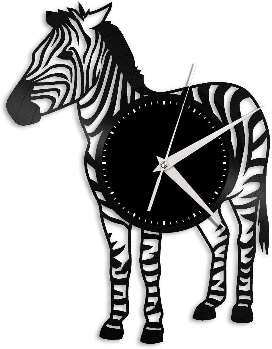Zebra Vinyl Wall Clock,Vinyl Record Clock Wall Art Unique Room ...
