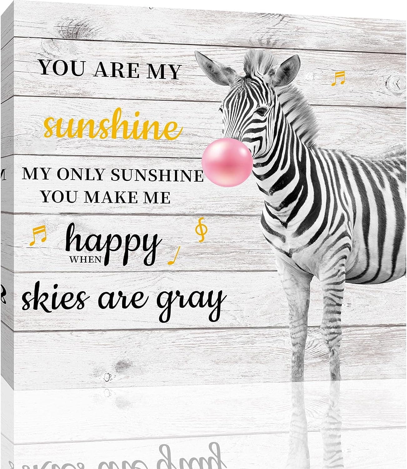 Zebra Wall Art Decor Cute Zebra Pink Bubble Picture Wall Decor Bathroom ...