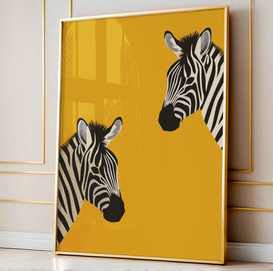 Zebra Wall Art, Large Animal Illustration Print, Zebra Art Print ...