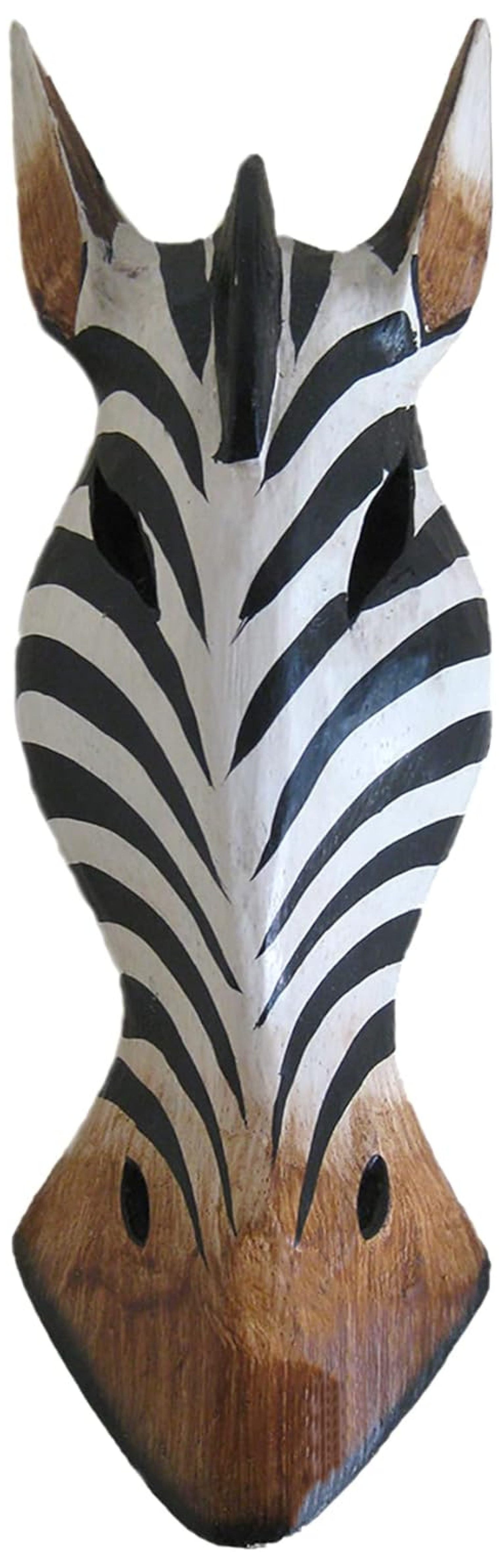 Zebra Wall Mask African Wall Decor Hanging Wooden Hand Crafted African ...