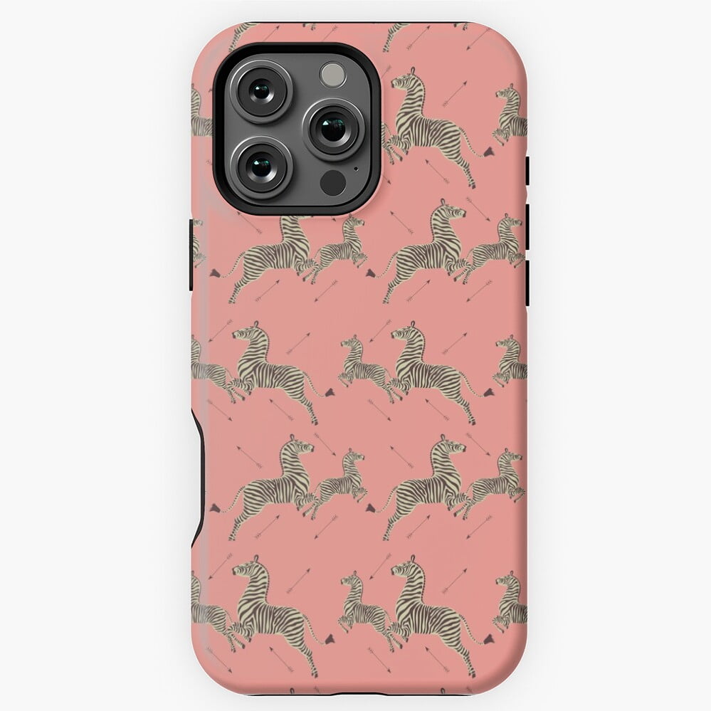 Zebra Wallpaper Pink Royal Tenenbaums Phone Case for iPhone 16 15 14 13 ...