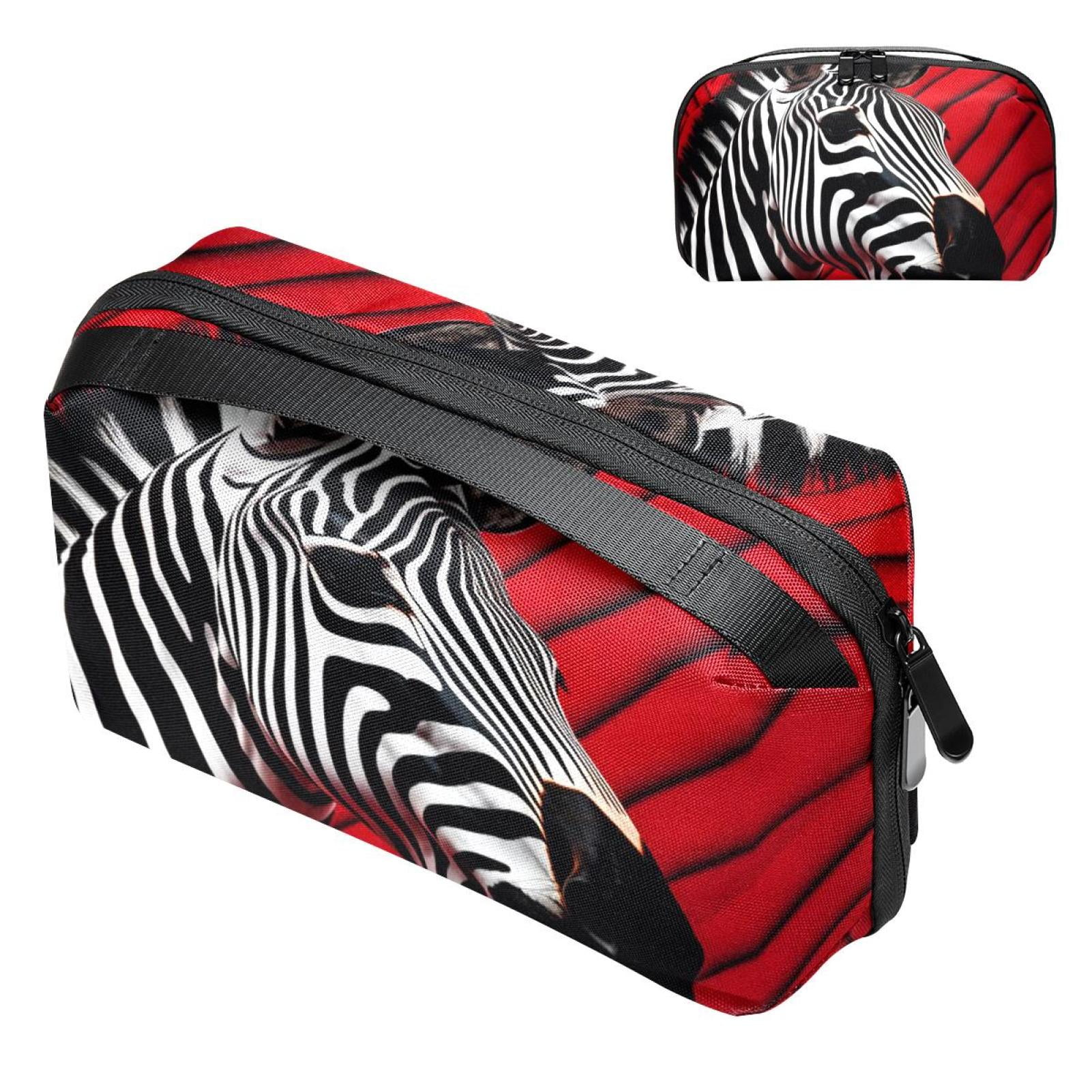 Zebra Waterproof Oxford Cloth Charger Pouch Storage Box PC Case Cable ...