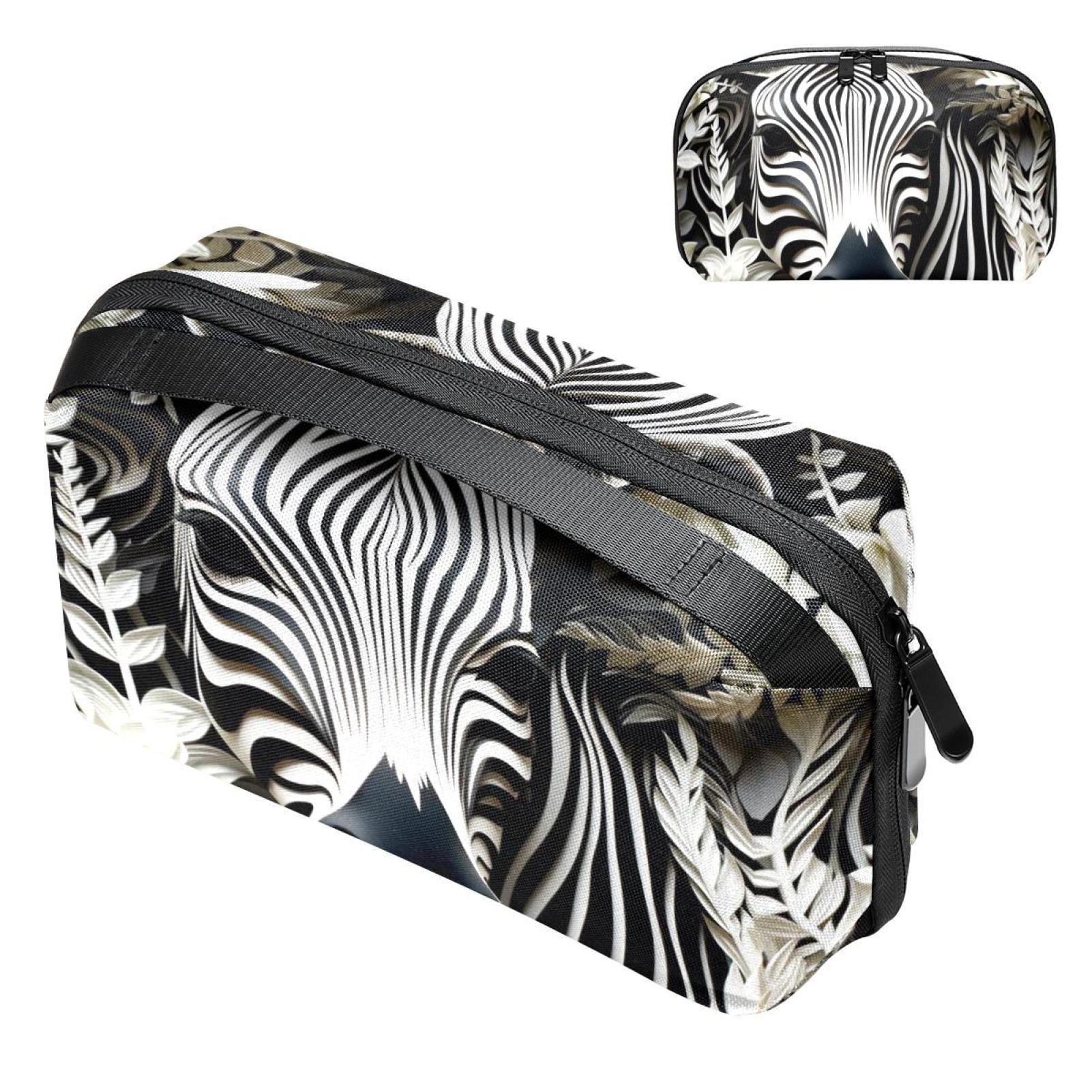 Zebra Waterproof Oxford Fabric USB Pouch Hard Drive Case Charger Case ...