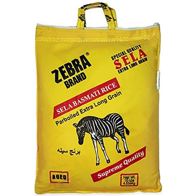 Zebra Brand XXL Sela Aged Parboiled Extra Long Grain Basmati Rice ...