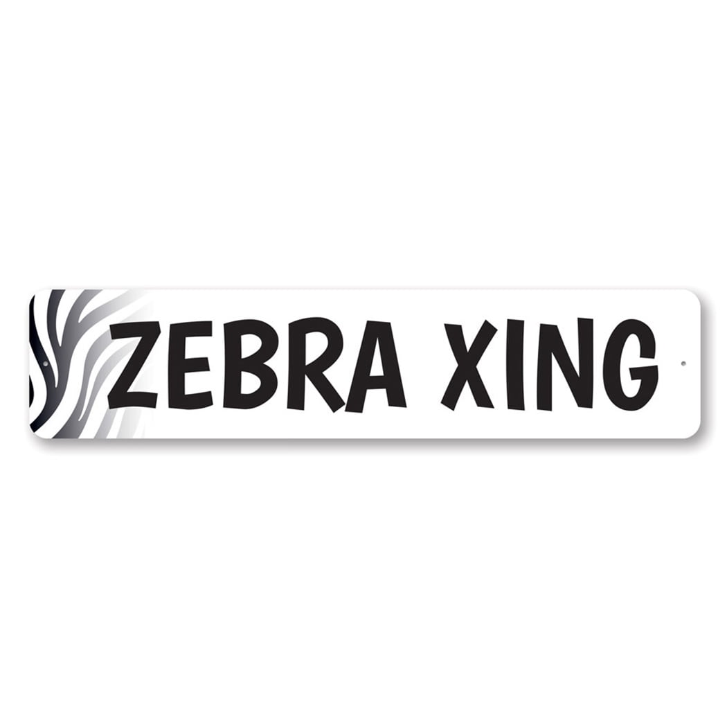 Zebra Xing, Wildlife Animal Road Sign, Zebra De Sign Street Sign, Zebra ...