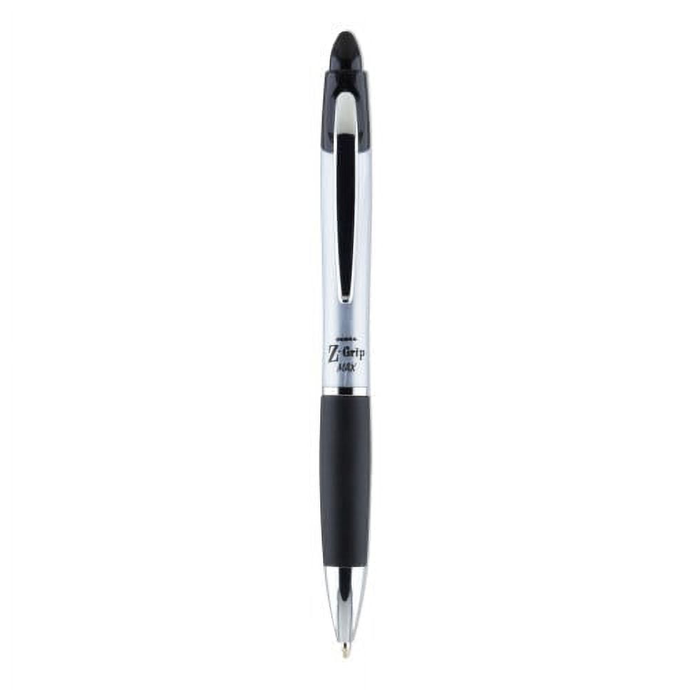 Zebra Z-Grip MAX Ballpoint Pen, Retractable, Medium 1 mm, Black Ink ...