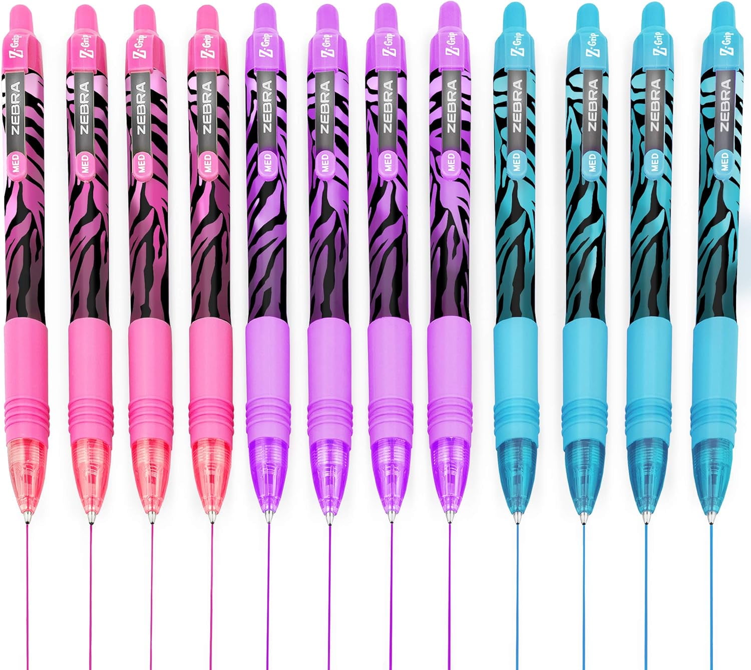 Zebra Z-Grip Smooth Ballpoint Pen - 1.0mm - Funky Flame - Stripe Barrel ...
