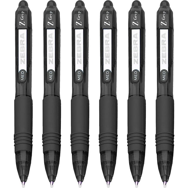 Zebra Z-Grip Smooth Mini Retractable Ballpoint Pens - 1.0mm - Black ...