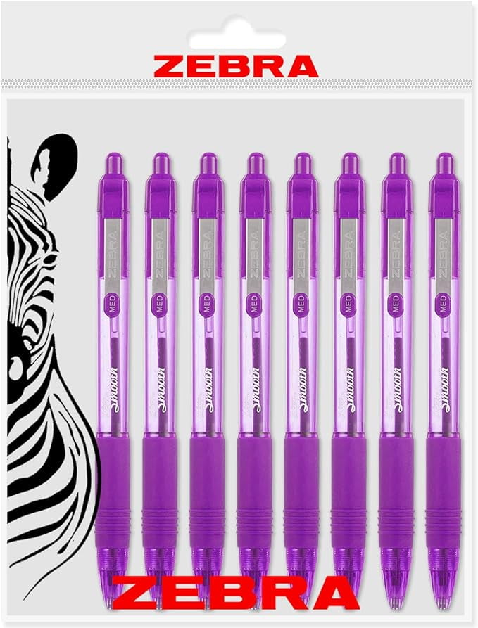 Zebra Z-Grip Smooth Retractable Ballpoint Pen - 1.0mm Nib - Violet ...