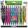 Zebra Z-Grip retractable ballpoint pen, 1.0mm, assorted ink colors ...