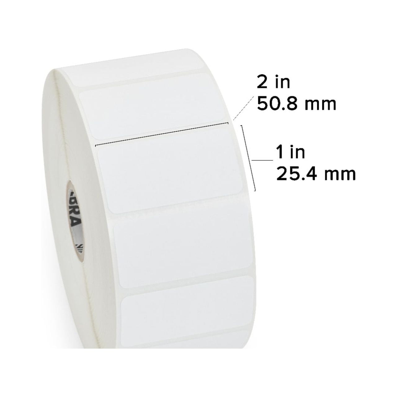 Zebra Z-Perform 2000T Thermal Transfer Labels, 2" x 1" Label, 1" Core ...