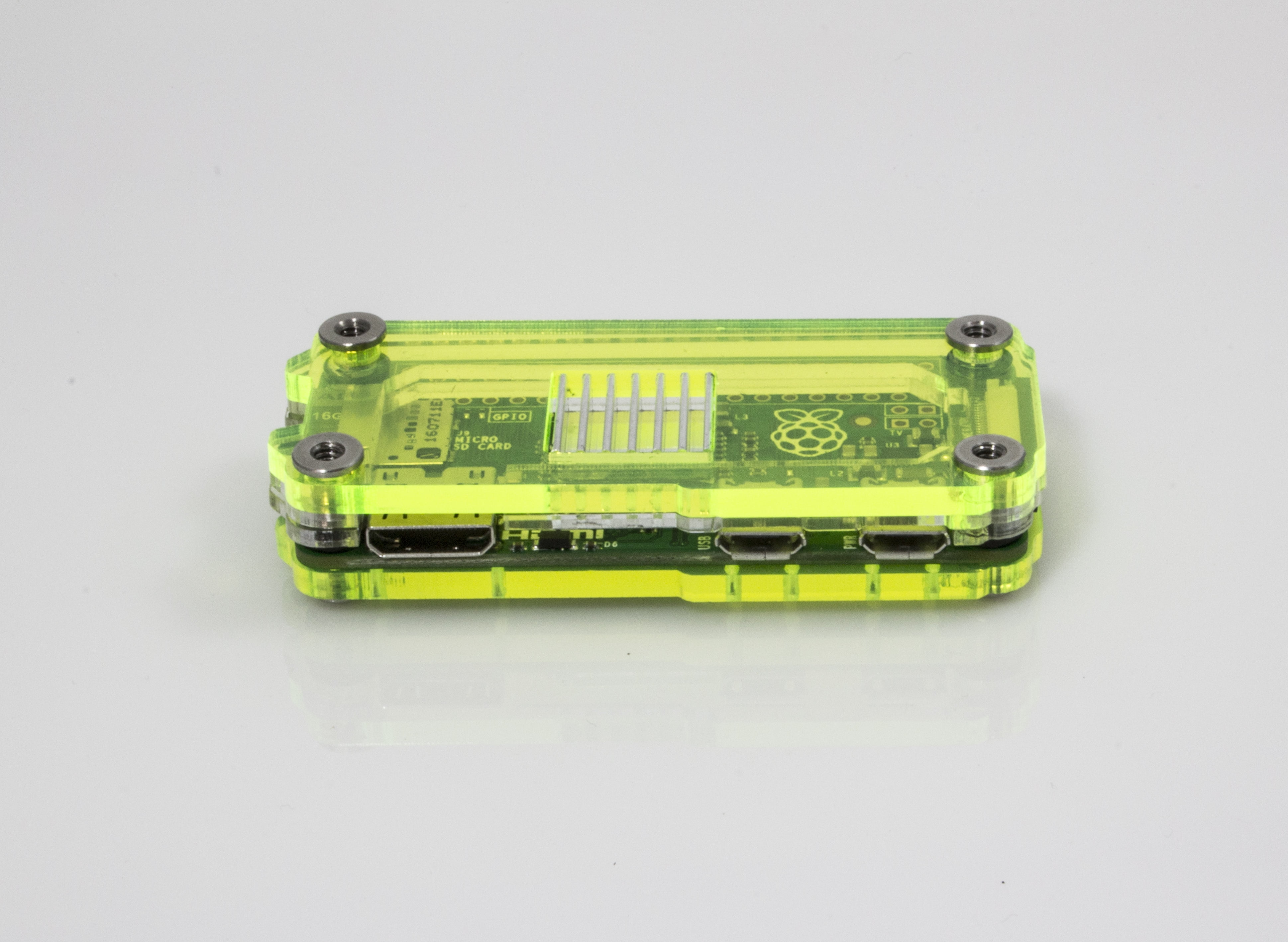Zebra Zero for Raspberry Pi Zero & Zero Wireless - Laser Lime w Heatsinks ~ C4Labs - Walmart.com