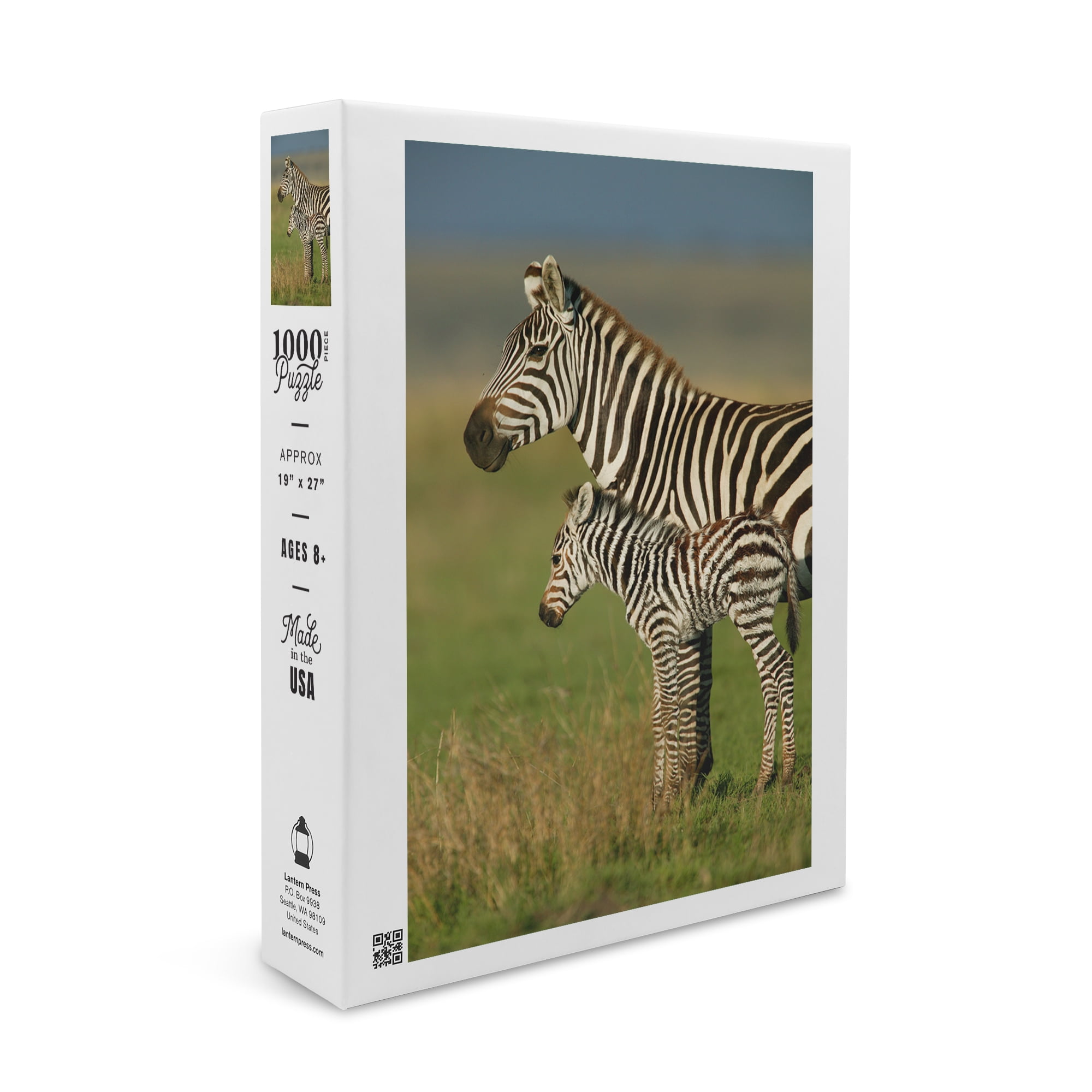 Zebra and Baby (1000 Piece Puzzle, Size 19x27, Challenging Jigsaw ...