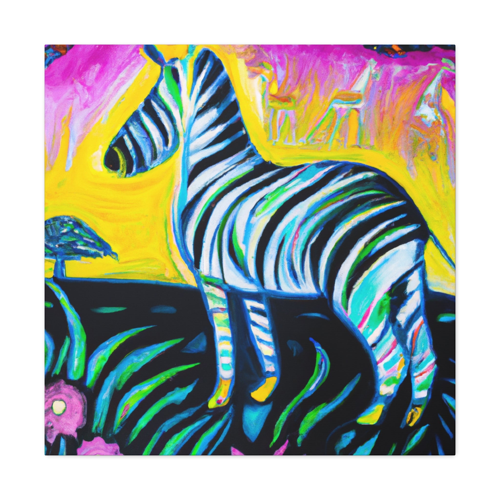 "Zebra in Fauvism Hues" - Canvas - Walmart.com