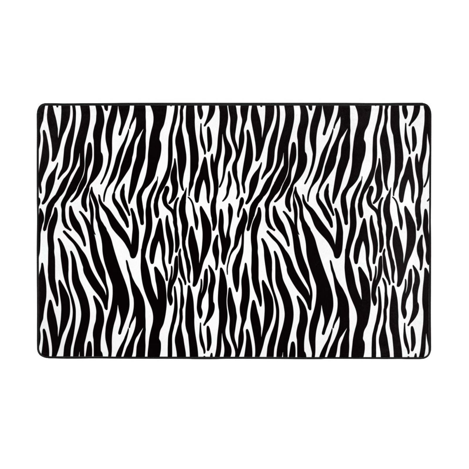 Zebra print Universal Door Mat Indoor Entrance, 60×39 Non-Slip Entryway ...