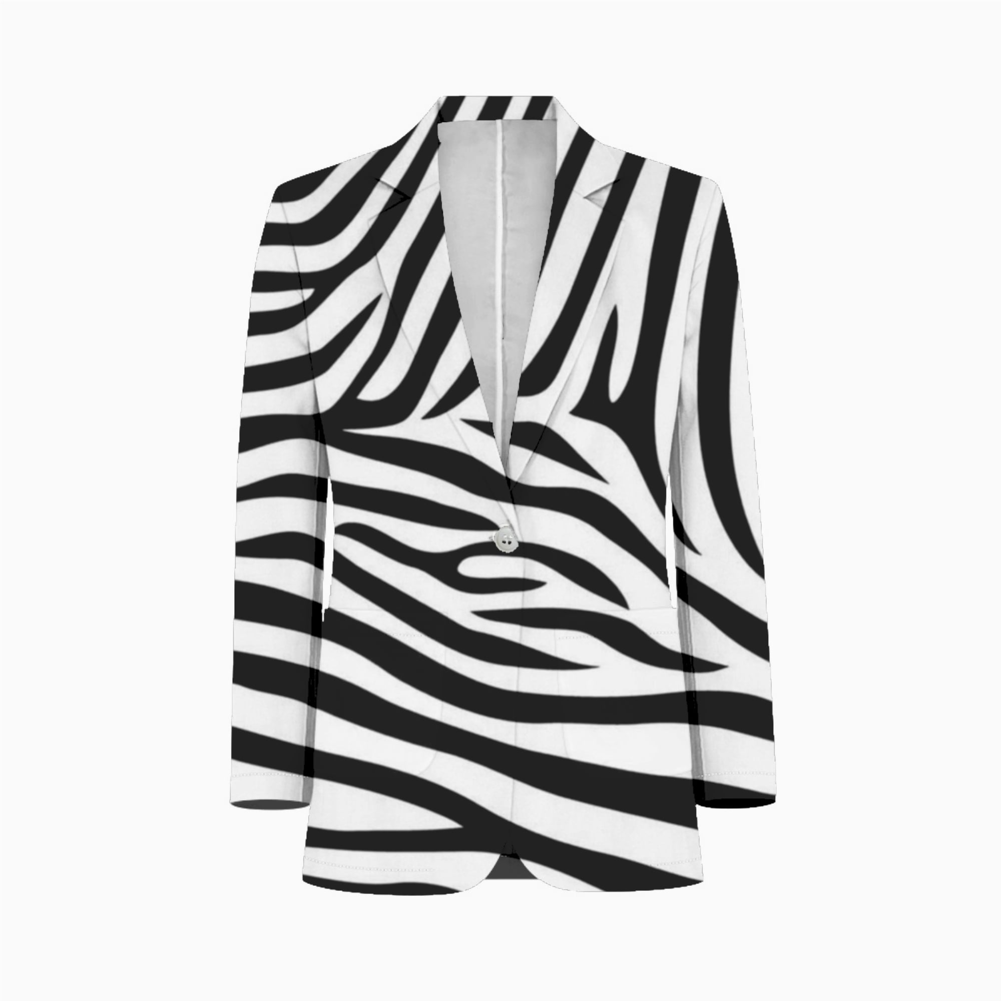 Zebra print black and white Customized Men's Suits full man Shawl ...