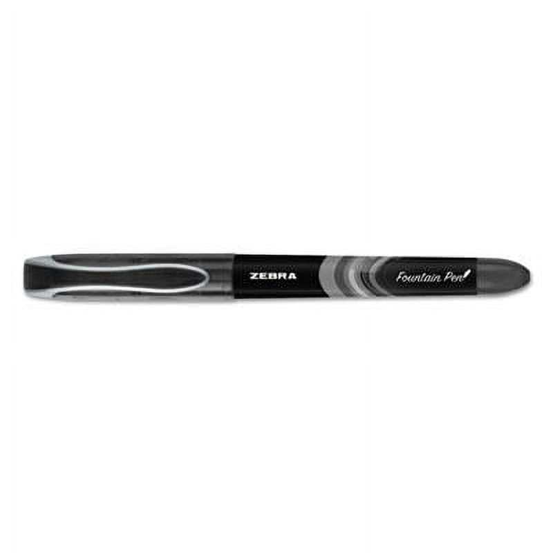 Zebra® Fountain Pen, Fine 0.6 mm, Blue Ink, Blue, Dozen (ZEB48320 ...