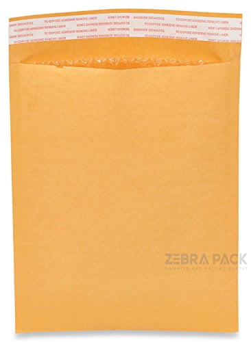 ZebraPack #0 6x10 Kraft Bubble Mailers Padded Envelopes 250 pcs ...