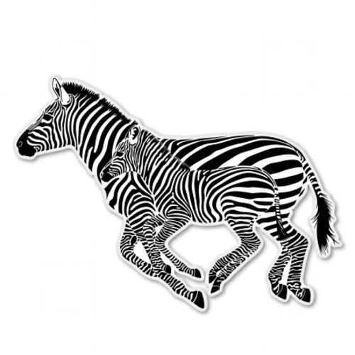 Zebras And Baby Running Cute Car Sticker Phone Decal Water Bottle ...