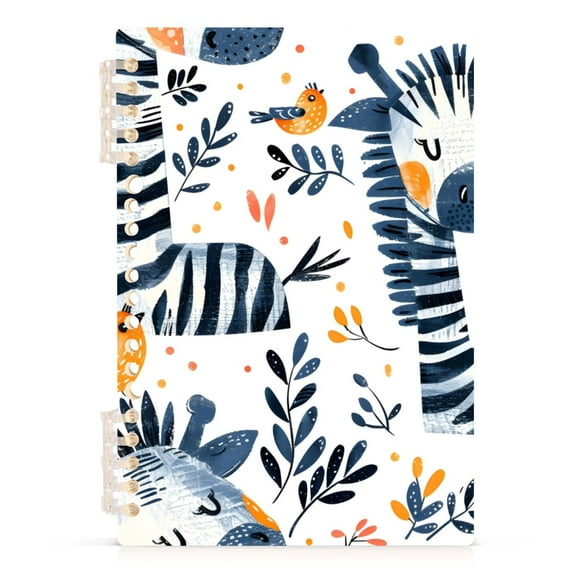 Zebras Cute Ring Binder Notebook Journey Note Diary College Ruled ...