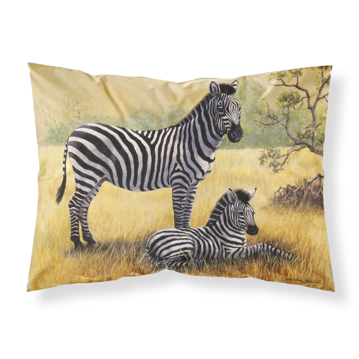 Zebras by Daphne Baxter Fabric Standard Pillowcase - Walmart.com