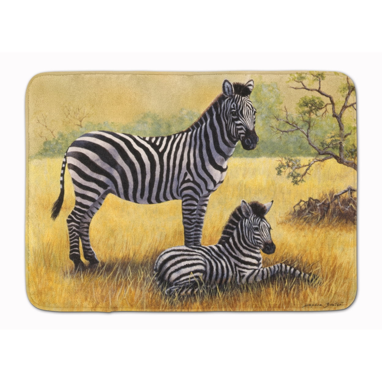 Zebras by Daphne Baxter Machine Washable Memory Foam Mat - Walmart.com