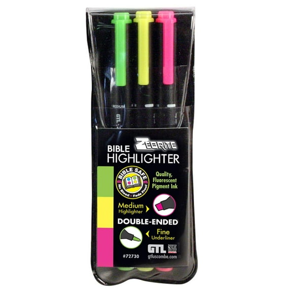 Zebrite Highlighters Set of 3 (Other) - Walmart.com
