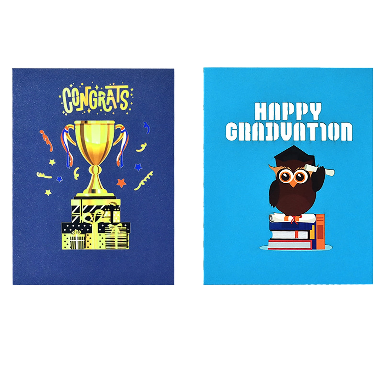 Zeceouar Decorations For Homeparty 2pc Graduation 3d Card Happy Graduation 3d Greeting Card