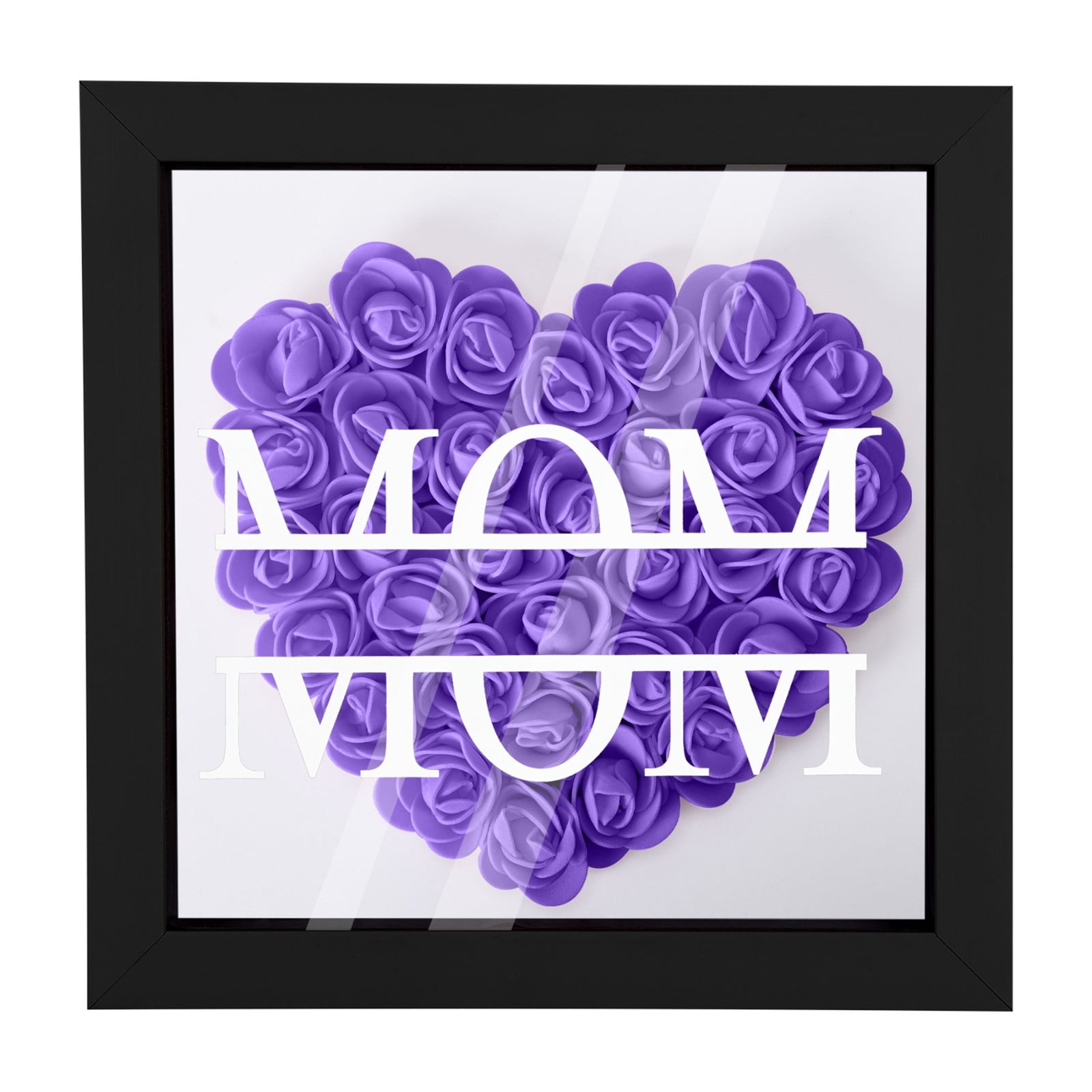 Zeceouar Decorations Personalized Mom Flower Shadow Box With Name ...