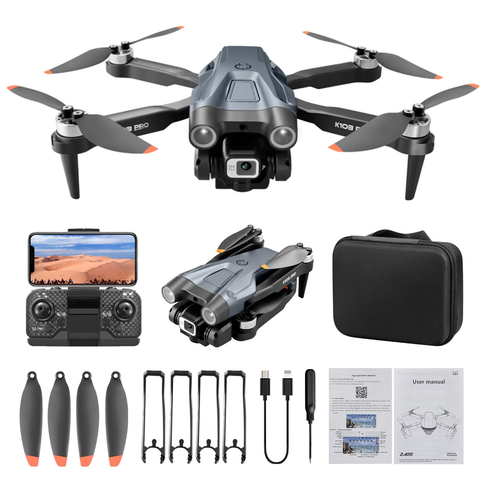 Zeceouar Drone with Camera 2.4G WIFI FPV Drone With 1080P ESC Camera ...