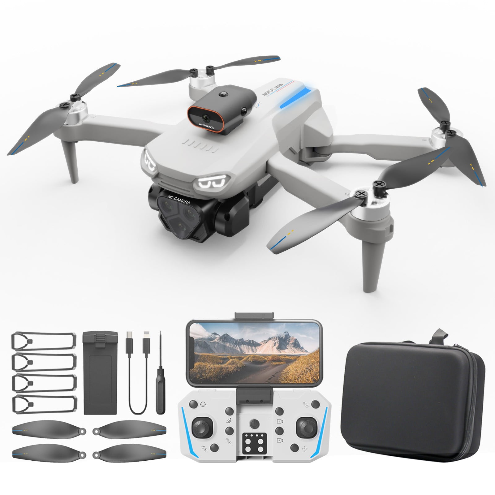 Zeceouar Drone with Camera Brushless Motor Drones With 2 Cameras Wind ...