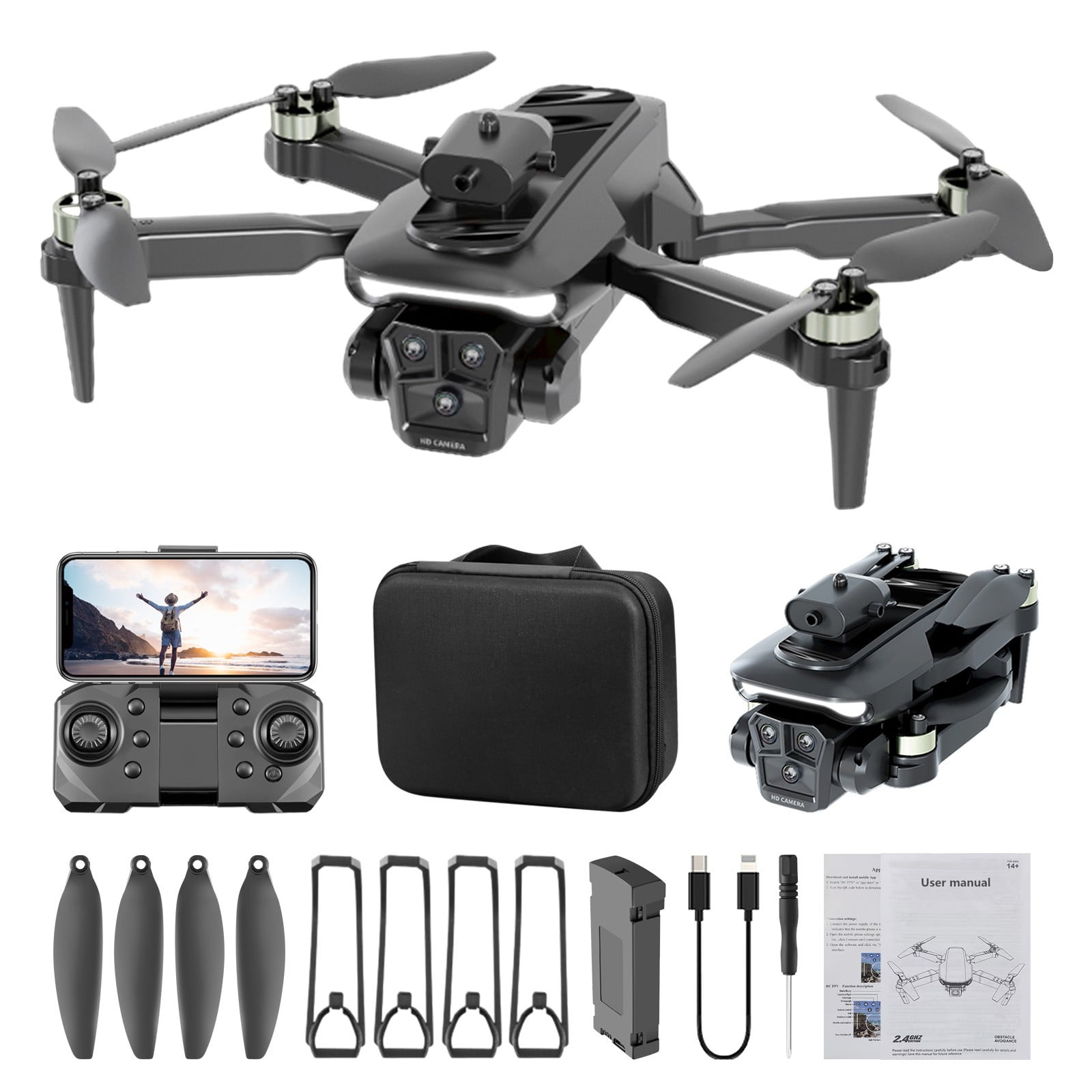 Zeceouar Drone with Camera Brushless Motor Drones With Cameras Wind ...