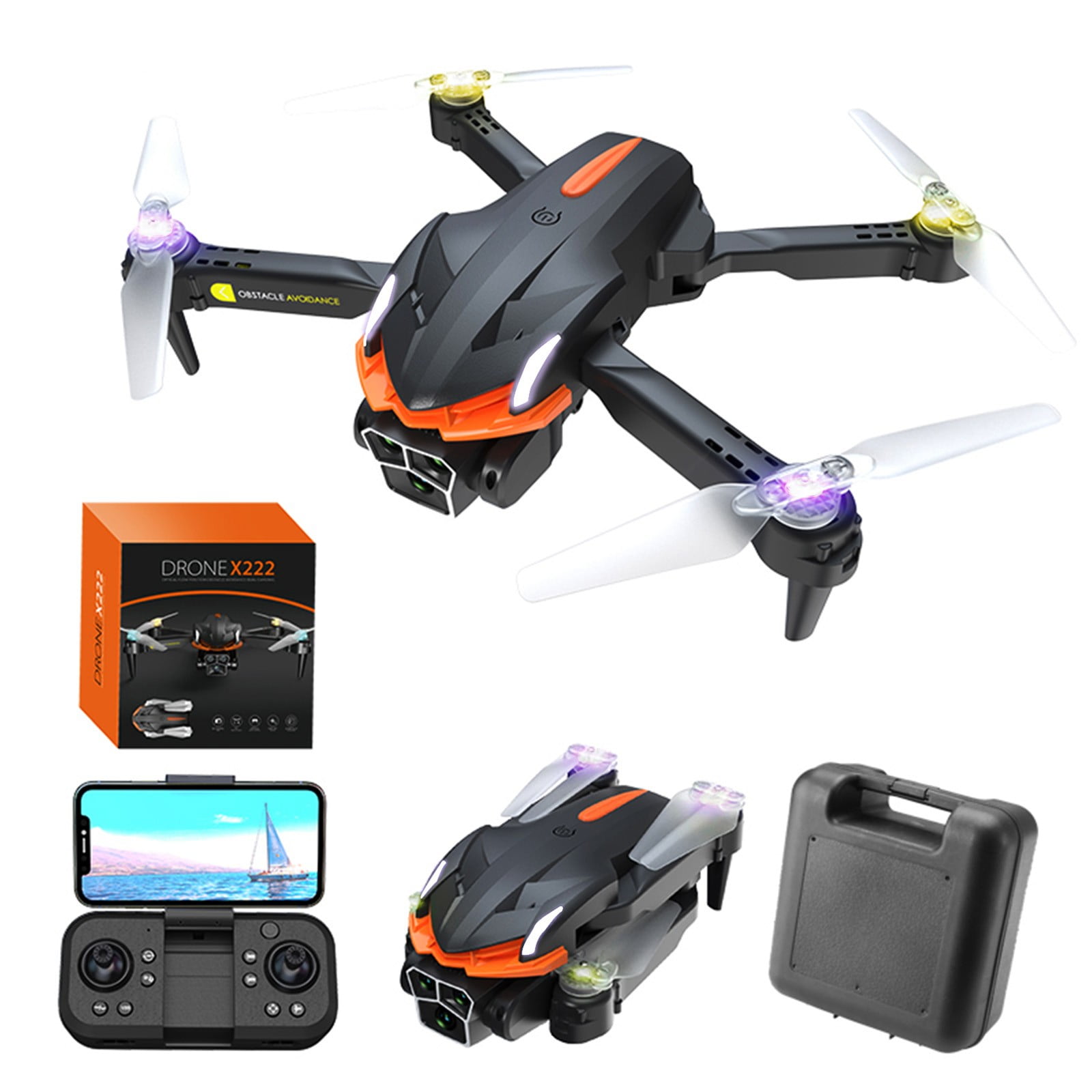 Zeceouar Drone with Camera FPV Drones With ESC Cameras Wind Resistance ...