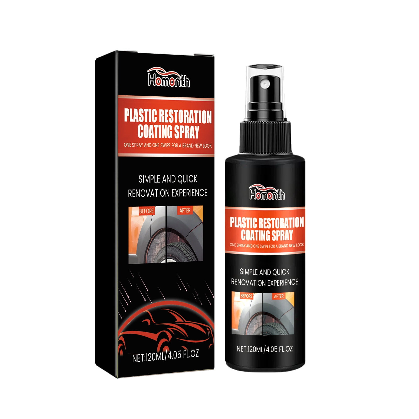 Zeceouar Automotive Plastic Refurbishment Spray Leather Panel Dashboard ...