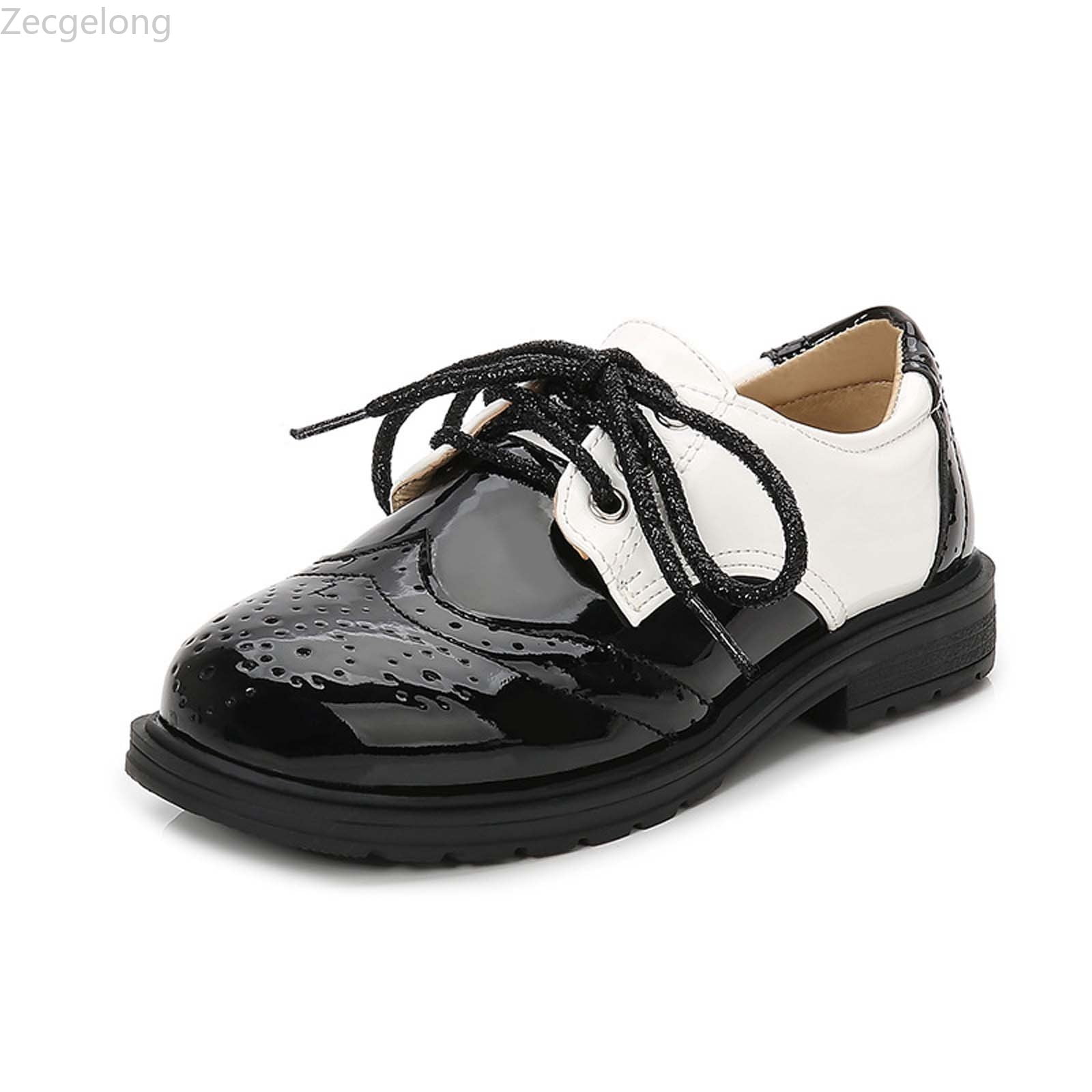 Zecgelong Boys Low Heel Lace Up British Dress Shoes Little Kid Big Kid ...