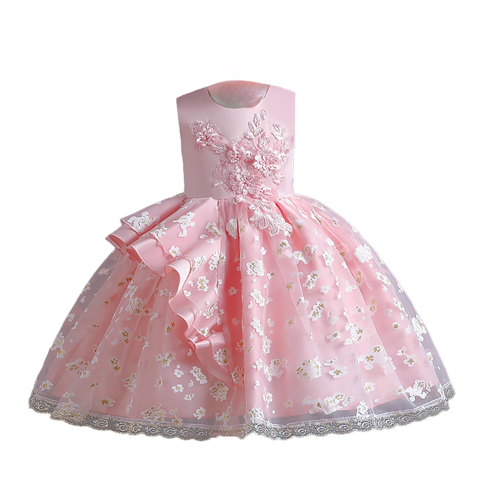 Zecgelong Flower Girl Pageant Dress Girls Elegant Lace Baptism Wedding ...