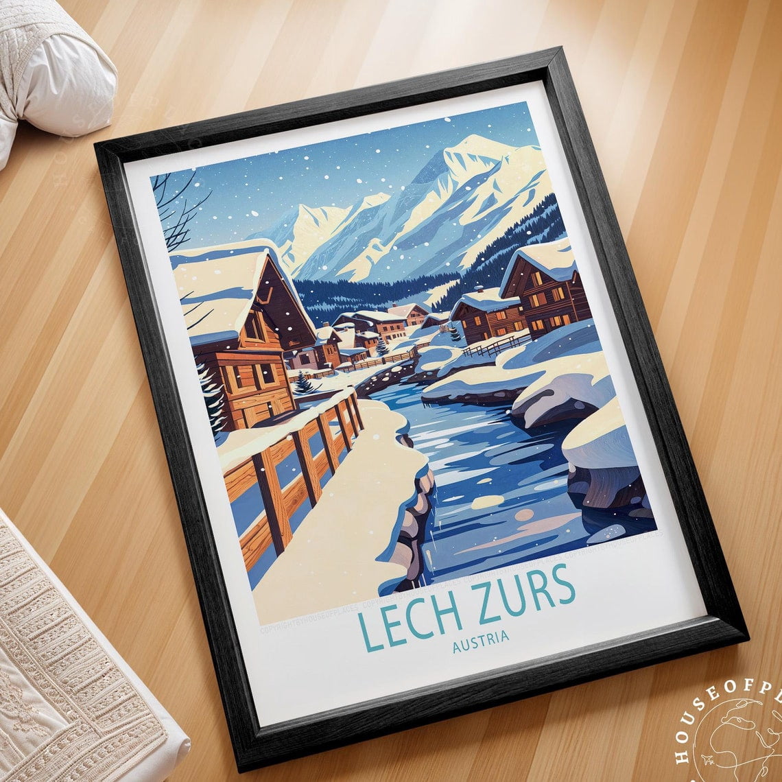 Zech-Zürs Ski Resort Wall Art, Austria Winter Wall Art Print, Zech ...