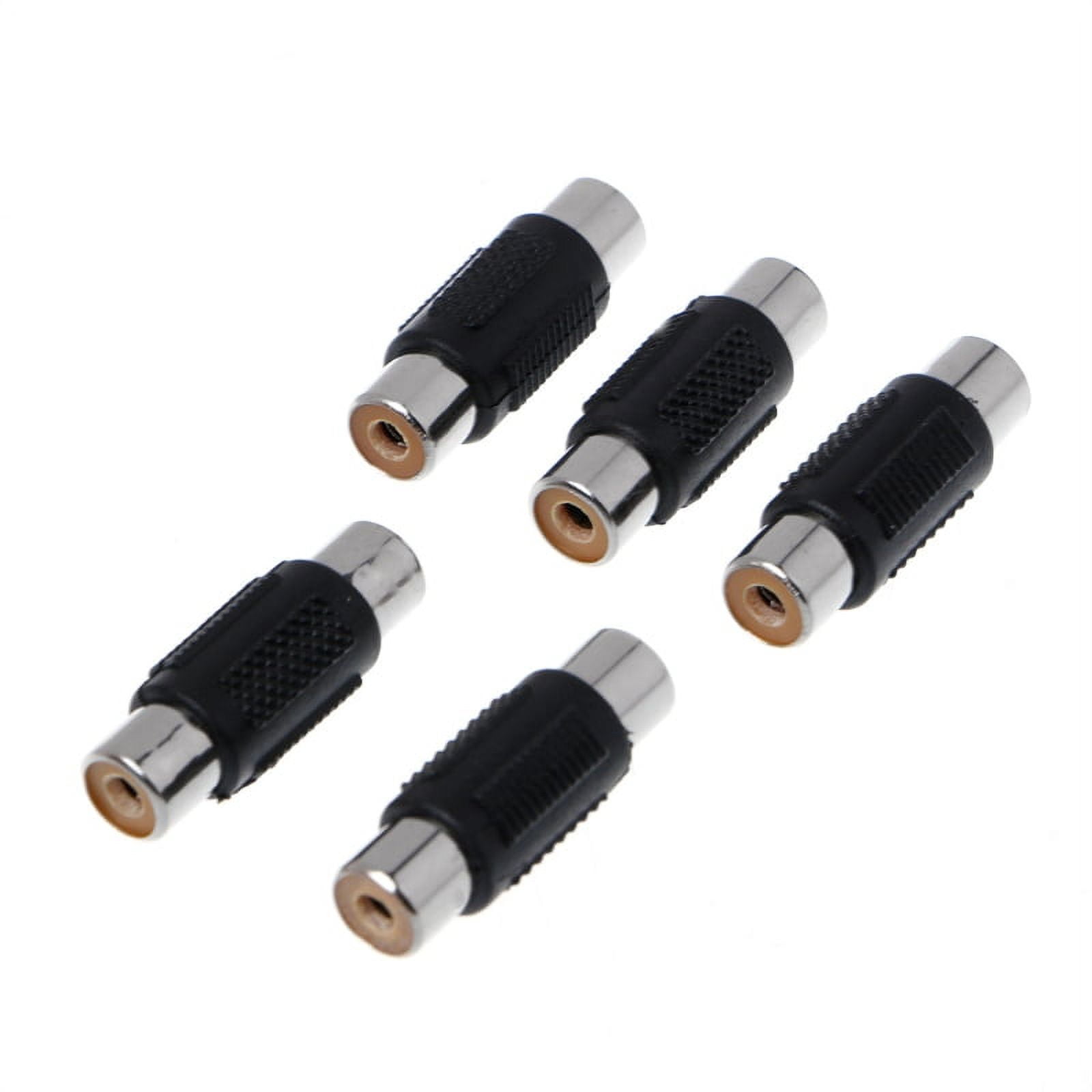 Zecic 5 Pcs RCA Female to RCA Female o Video Cable Jack Plug Adapter ...