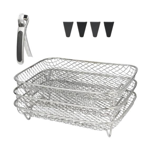 Zecic Air Fryers Rack Stainless Steel Rack Multilayers Dehydrator Rack ...