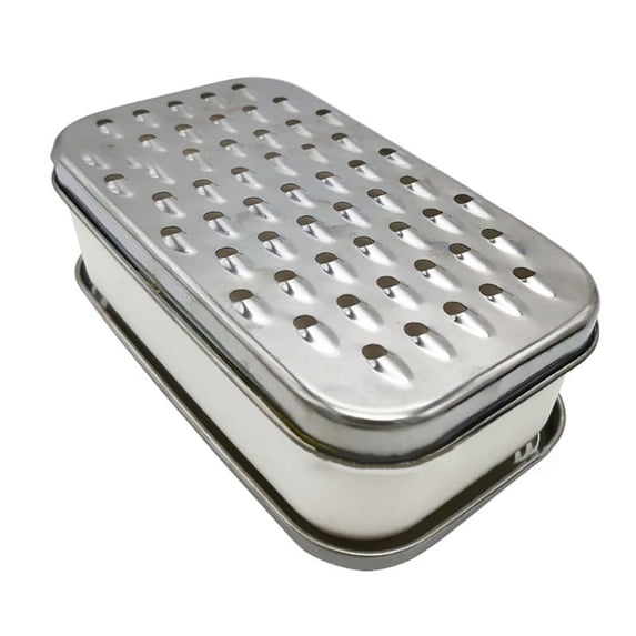 Zecic Double Sided Cheese Grater with Saver Container Portable Shredder ...