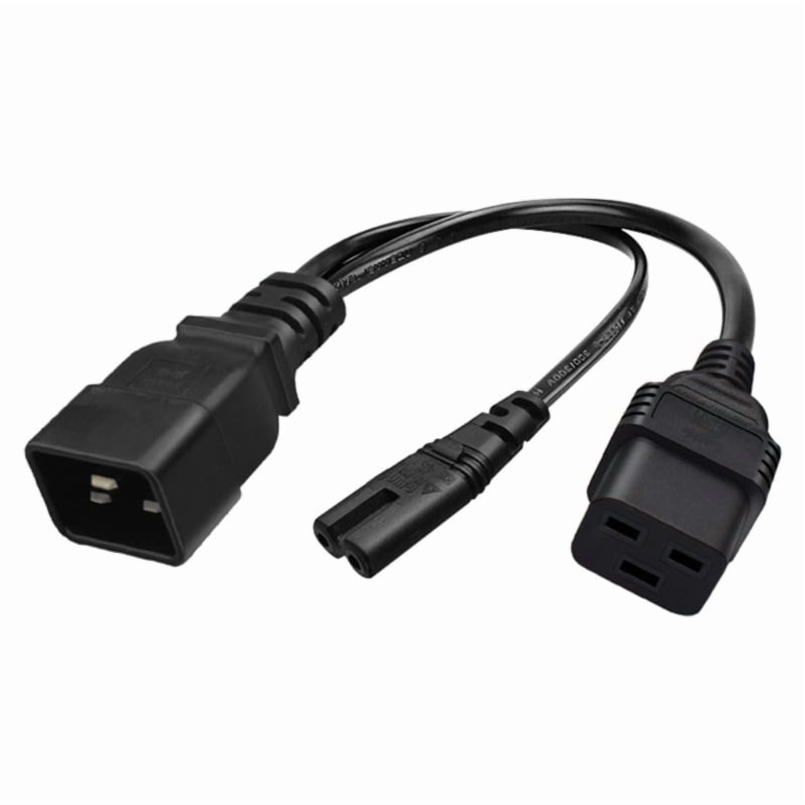 Zecic IEC C20 Male Plug Extension Power Cable 3Pin Connector IEC320-C20 ...