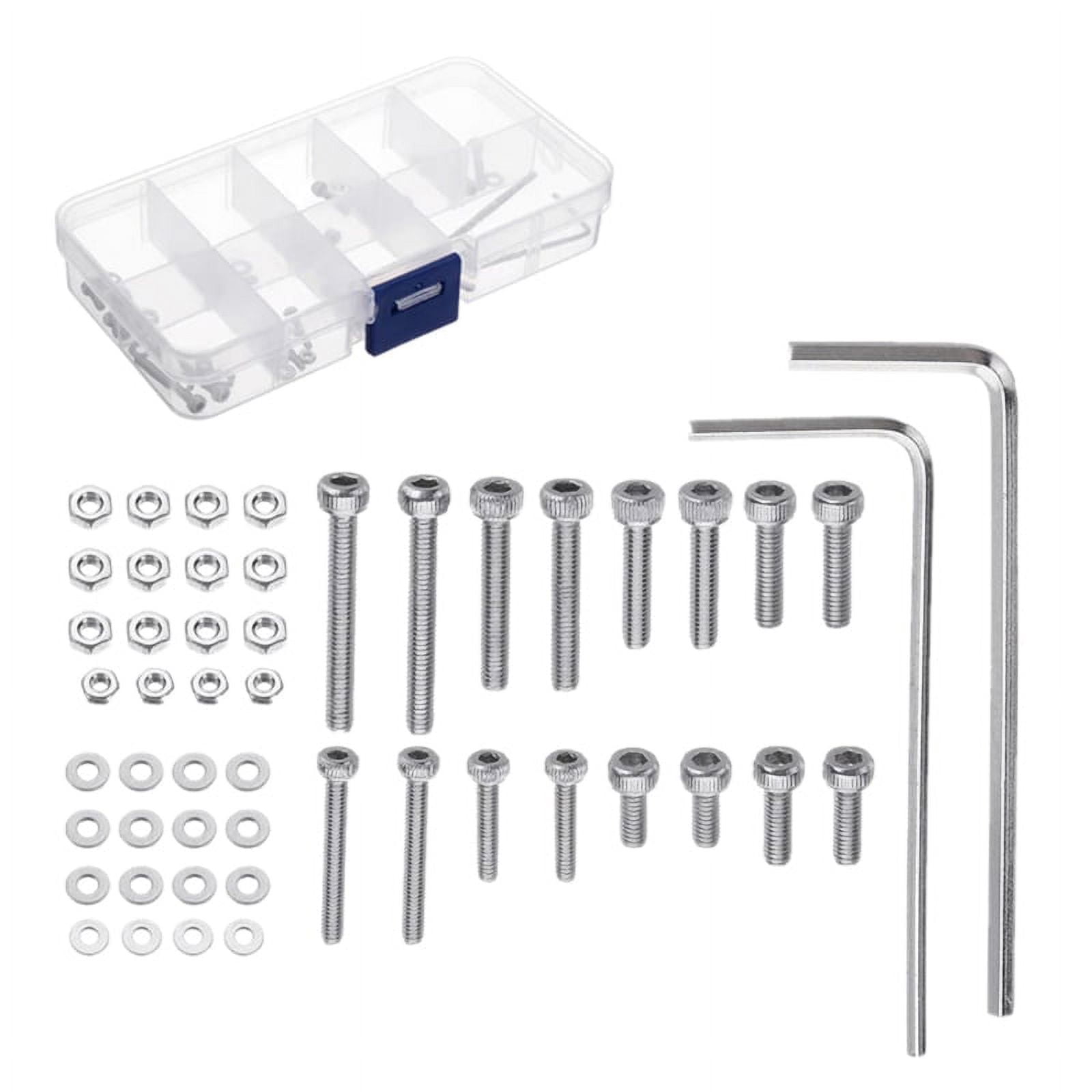 Zecic Manual Repair Tool Metal Bolts Screws Nut Set with Storage 2mm.5 ...