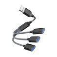 Zecic USB to USB 2.0 Adapter OTG Charger Cable 3 in 1 USB 2.0 Splitter ...