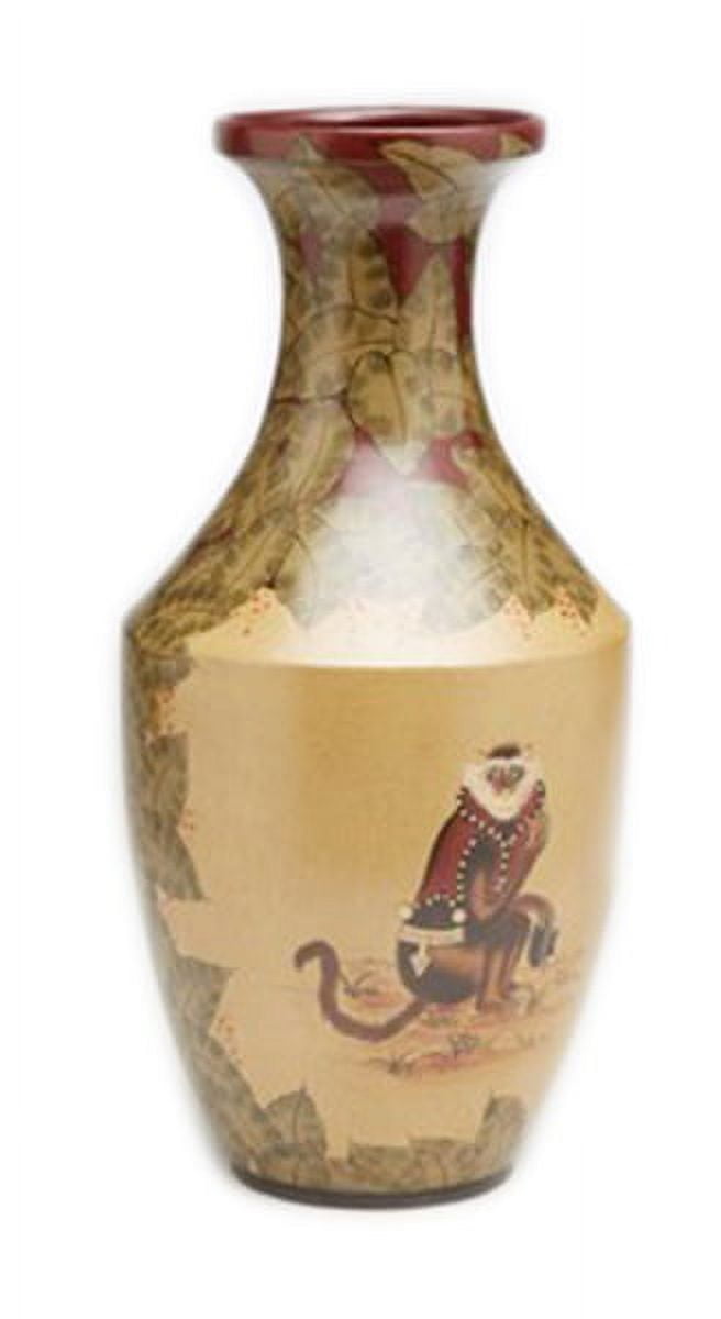 Zeckos 7 inch Tall Hand Painted Monkey Vase - Walmart.com