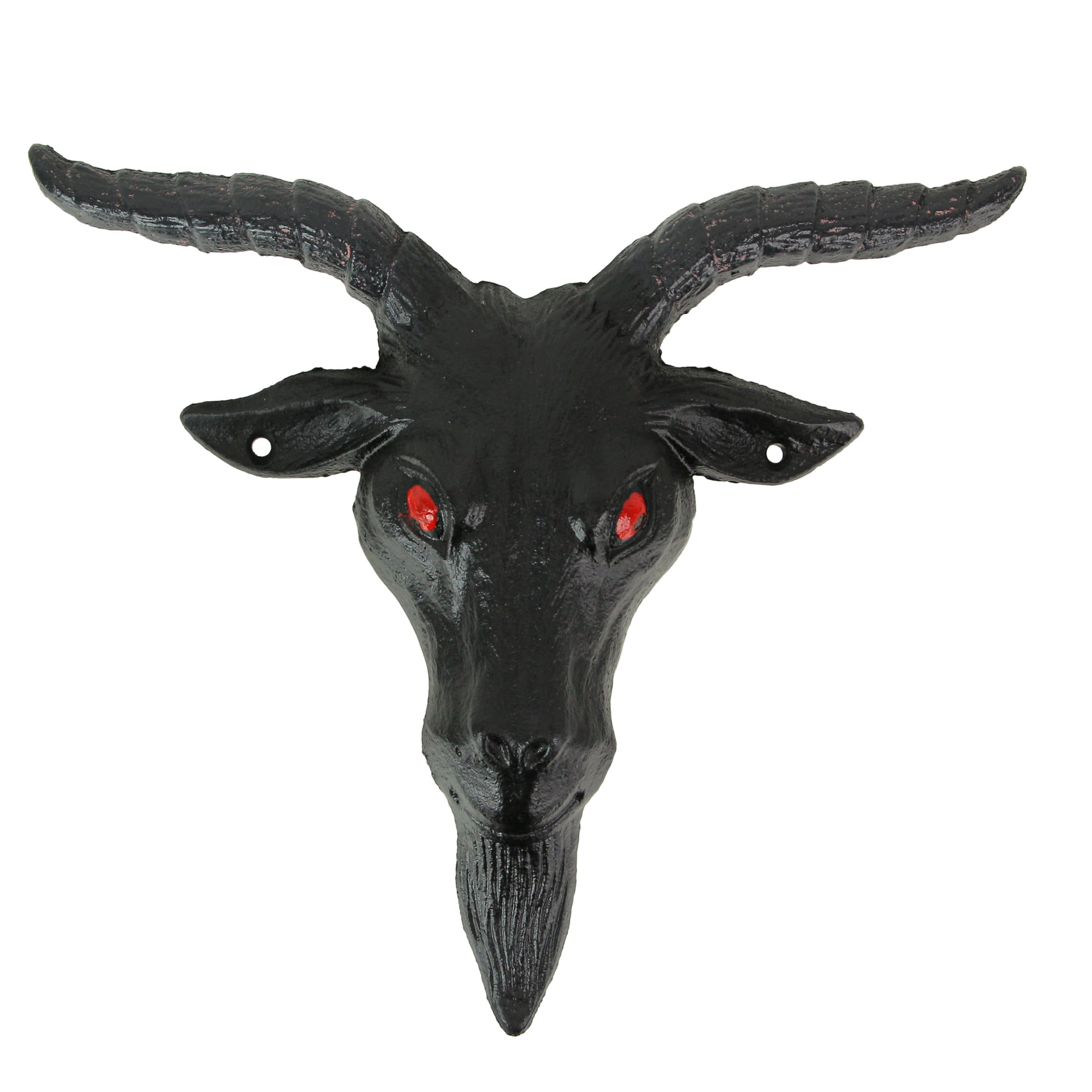 Zeckos Black Enamel Cast Iron Goat Head Hanging Home Decor - Walmart.com